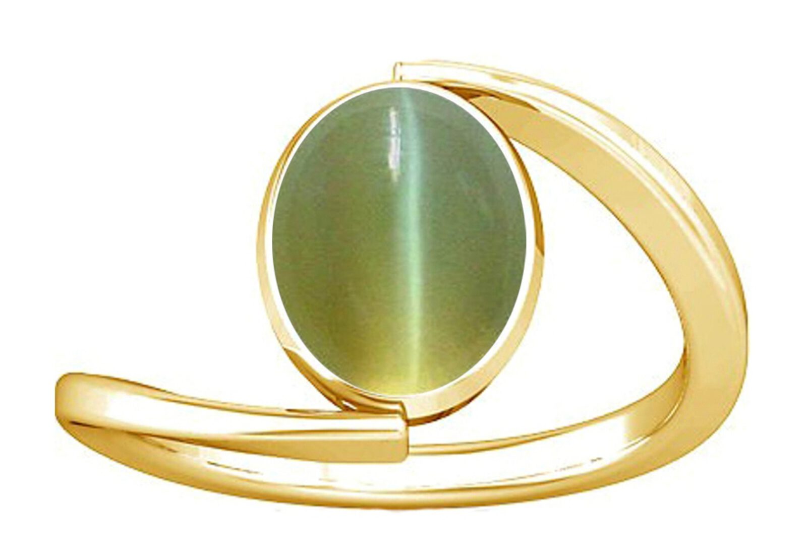 Divya Shakti Cat’s Eye Lehsunia Natural Energized Gemstone Panchadhatu ...